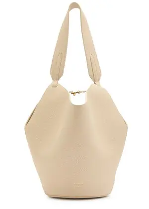 Khaite Lotus Mini Grained Leather Tote Bag - Ivory