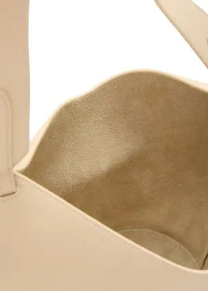Khaite Lotus Mini Grained Leather Tote Bag - Ivory
