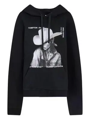 IH NOM UH NIT Graphic-print Hooded Sweatshirt - Black