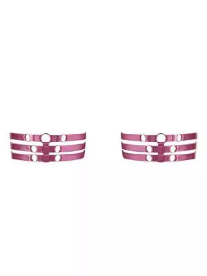 BORDELLE Melusina Strap-ring Garters - Pink