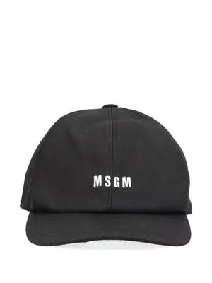 MSGM Logo-embroidered Cap - Black