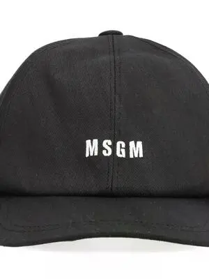 MSGM Logo-embroidered Cap - Black