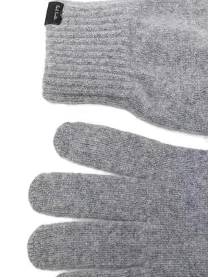 Paul Smith Ribbed-trim Gloves - Grey