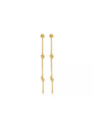 JIL SANDER Chain Knot-detail Drop Earrings - Gold