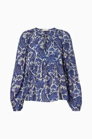 Ulla Johnson Brea Long Sleeve Blouse - Ciel