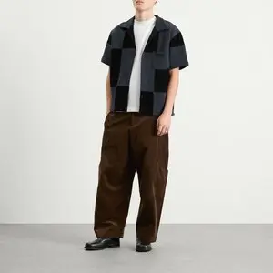 LES TIEN Patchwork Short Sleeve Cuban Shirt
