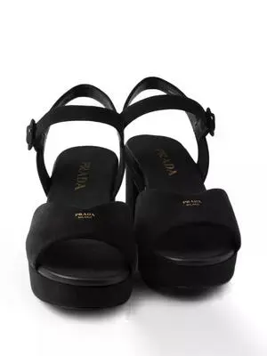 Prada Padded Suede Platform Sandals