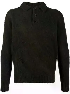 Aspesi Shetland Wool Polo Sweater