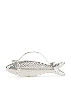 Vin. Fishy Top Handle Bag - Silver