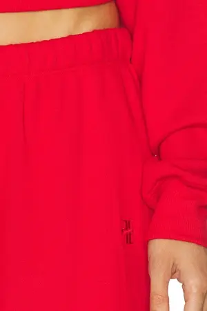 Eterne Oversized Wide Leg Sweatpant Rouge