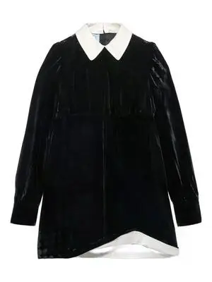 Prada Velvet Collared Mini Dress