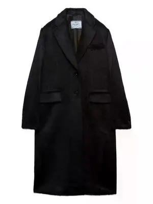 Prada Velvet Single-breasted Coat - Blue