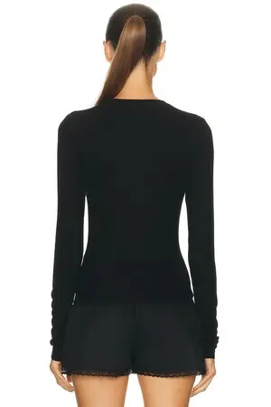 Eterne Long Sleeve Henley Top