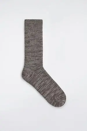 Cos Chunky Ribbed Wool-blend Socks - Gray