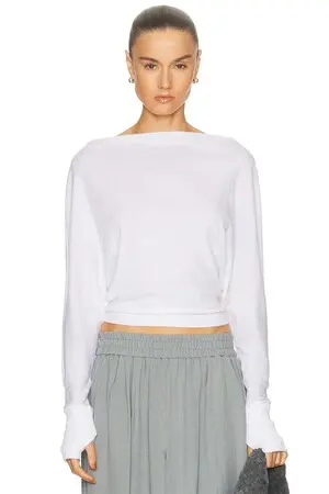Enza Costa Cashmere Jersey Dolman Top