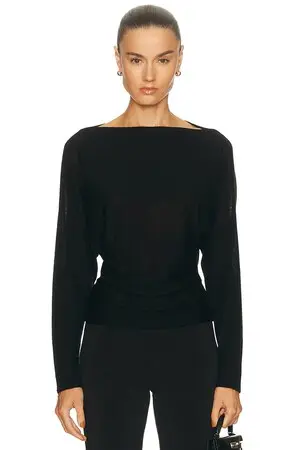Enza Costa Tissue Cashmere Dolman Sweater