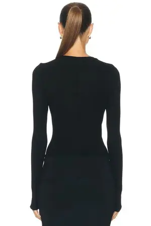 Enza Costa Silk Rib Essential Cardigan