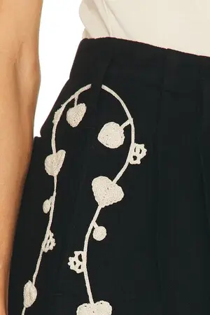 BODE Snowdrop Applique Murray Trouser - Black