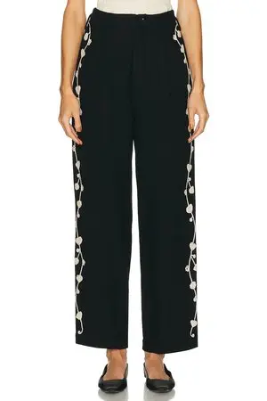BODE Snowdrop Applique Murray Trouser - Black
