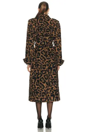 Simkhai Rumi Belted Coat - Leopard