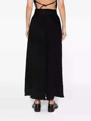 BUNZABURO KYOTO Textured Wide Leg Trousers