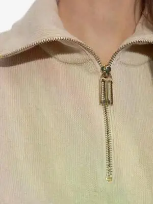 Victoria Beckham Half-zip Milano Sweater - Neutrals