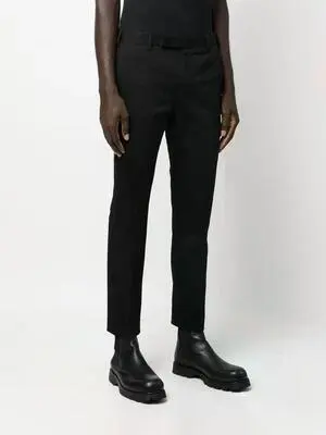PT TORINO Slim-fit Cropped Trousers - Black