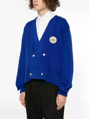 BODE Double-breasted Cardigan - Blue