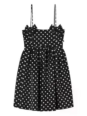 GANNI Polka-dot Bow Mini Dress