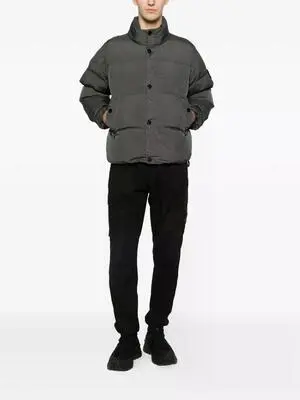 Stone Island Padded Zip-up Jacket With Logo Embroidery