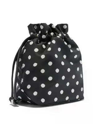 GANNI Polka Dot Bucket Bag - Black