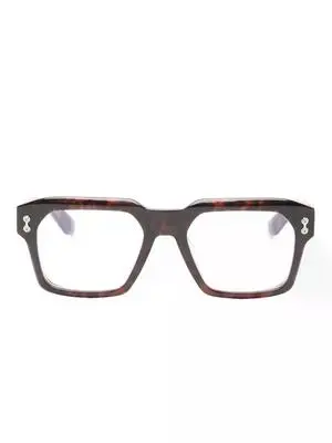AKONI Pegasus Square-frame Glasses - Brown