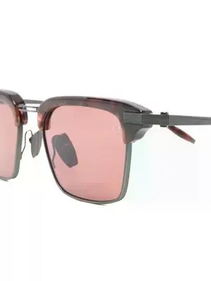 AKONI Euclid Square-frame Sunglasses - Brown