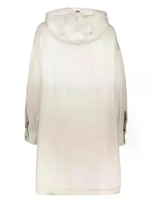 Herno Zip-up Hooded Coat - Neutrals