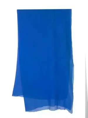 Alberta Ferretti Lightweight Long Silk Scarf - Blue