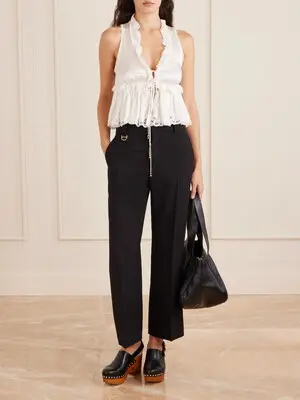 Chloé Wool-crepe Straight-leg Pants