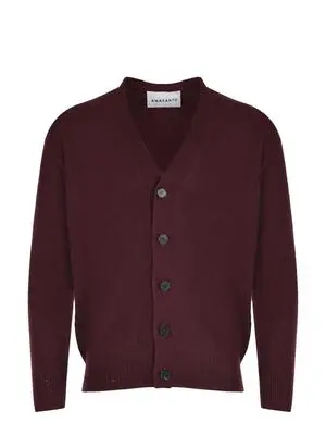 AMARANTO Amaranto Wool Cardigan - Purple
