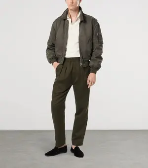 TOM FORD Cotton-silk Stripe Tailored Trousers