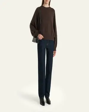 Khaite Farley Mid-rise Straight-leg Jeans