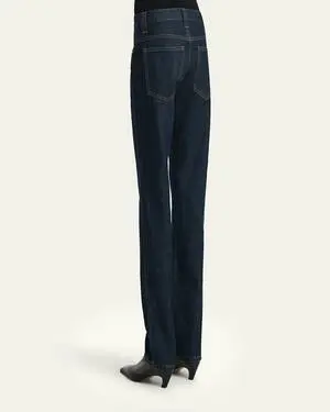 Khaite Farley Mid-rise Straight-leg Jeans