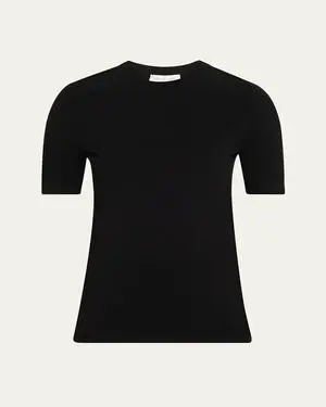 Michael Kors Stretch Viscose Short-sleeve Sweater - Black