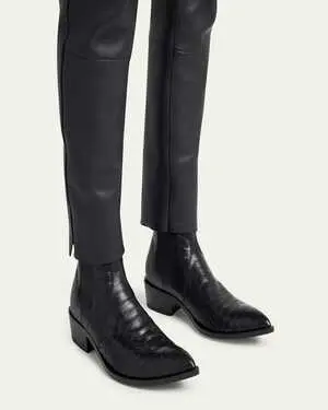 TOM FORD Python-embossed Leather Boots