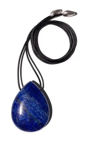 Vertigo Lapis Lazuli Teardrop Pendant Necklace - Blue