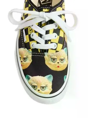 Valentino Garavani Vans X Checkerboard-print Sneakers - Yellow