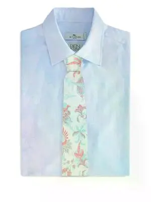 Etro Jacquard Floral Motif Neck Tie - Neutrals