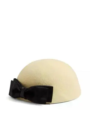 Valentino Garavani Bow-embellished Cloche Hat - Neutrals
