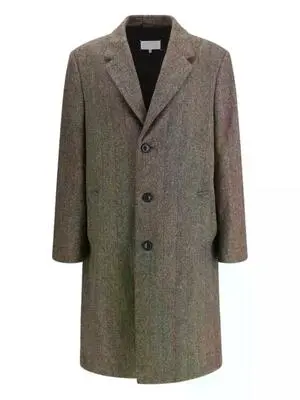 MAISON MARGIELA Herringbone-patterned Single-breasted Coat