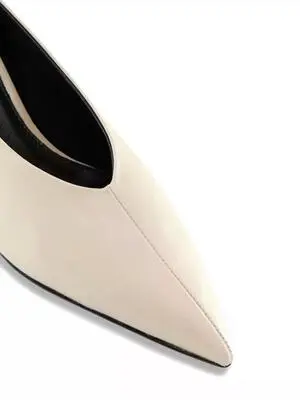 NOTABENE 40mm Gaia Pointed-toe Leather Pumps - Neutrals
