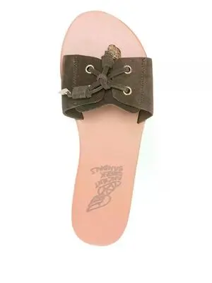 ANCIENT GREEK SANDALS Verina Knotted Detail Sandals - Green