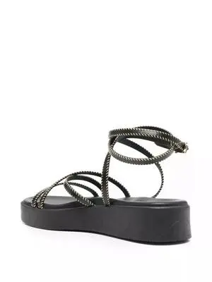 ANCIENT GREEK SANDALS Astriti Stitch-straps Sandals - Black
